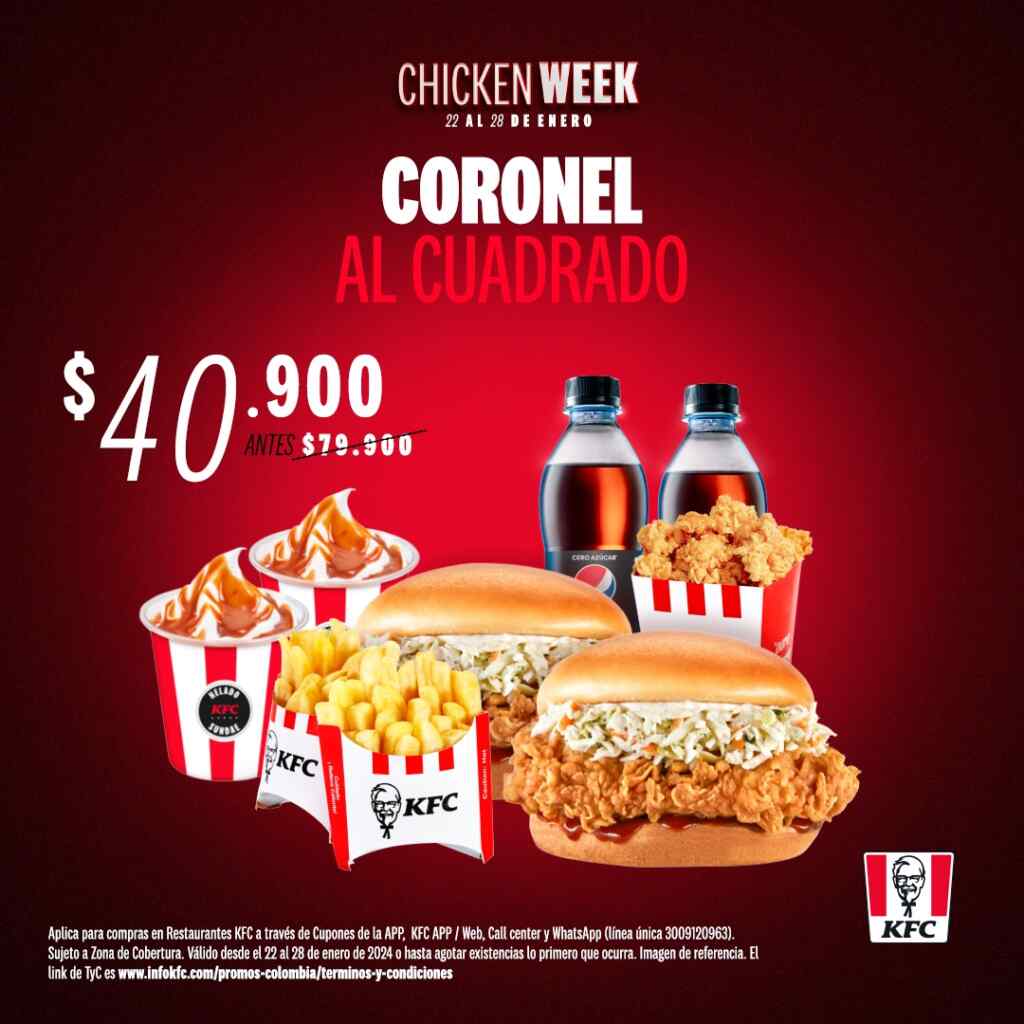 KFC Chicken Week del 22 al 28 de enero 2024 - Cazaofertas Colombia