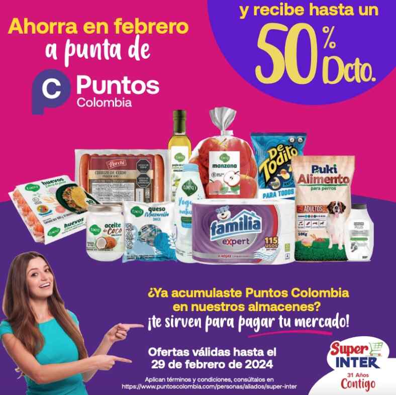 Catálogo Super Inter Puntos Colombia Febrero 2024 - Cazaofertas Colombia