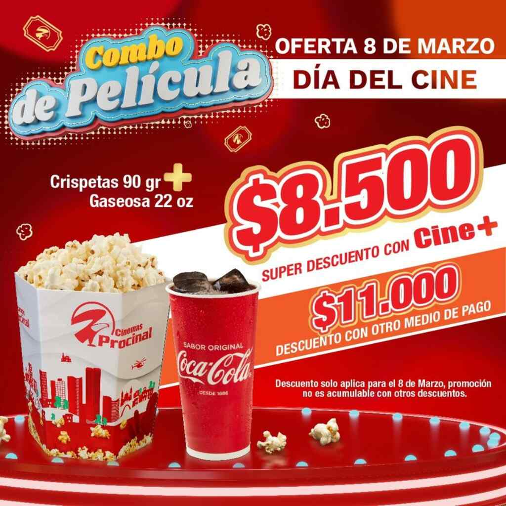 Cinemas Procinal Día del Cine 2024: entradas por $6.000 y combos desde ...