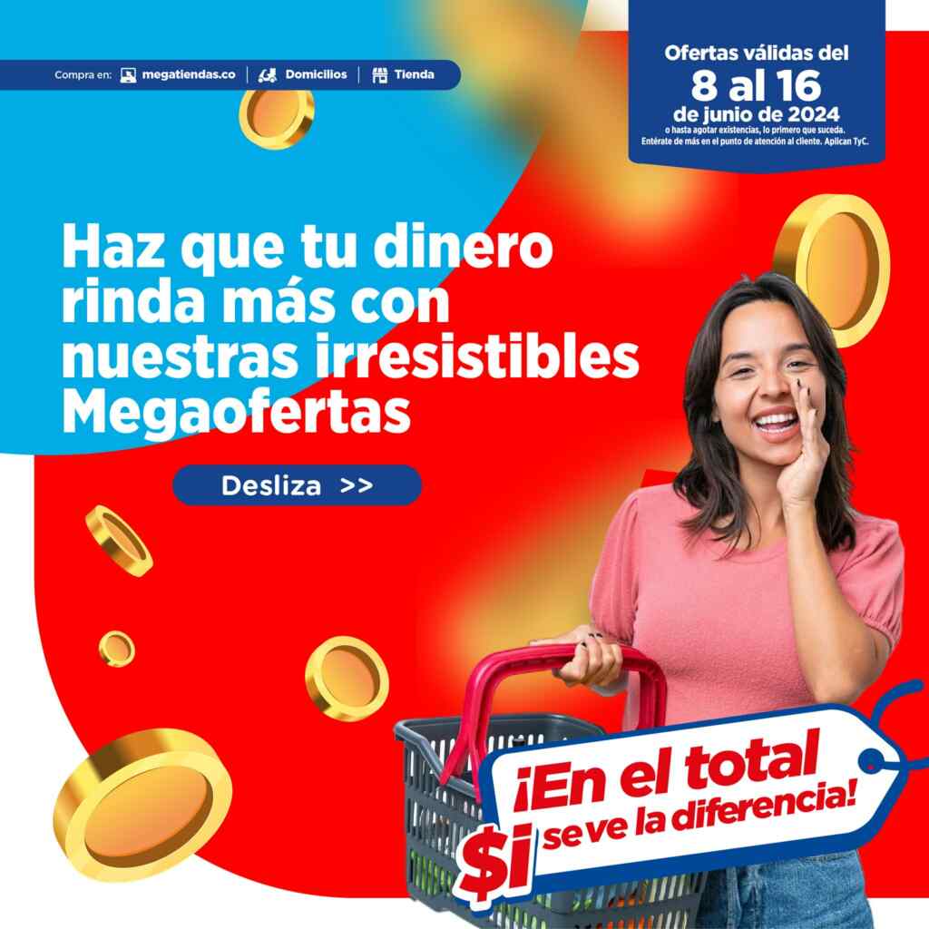 Catálogo Megatiendas Mega Ofertas válidas al 16 de junio 2024 - Cazaofertas Colombia