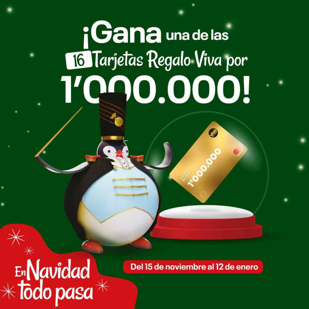 Gana 1 de 16 tarjetas de regalo Viva por $1'000.000 en el concurso de Viva Laureles ...