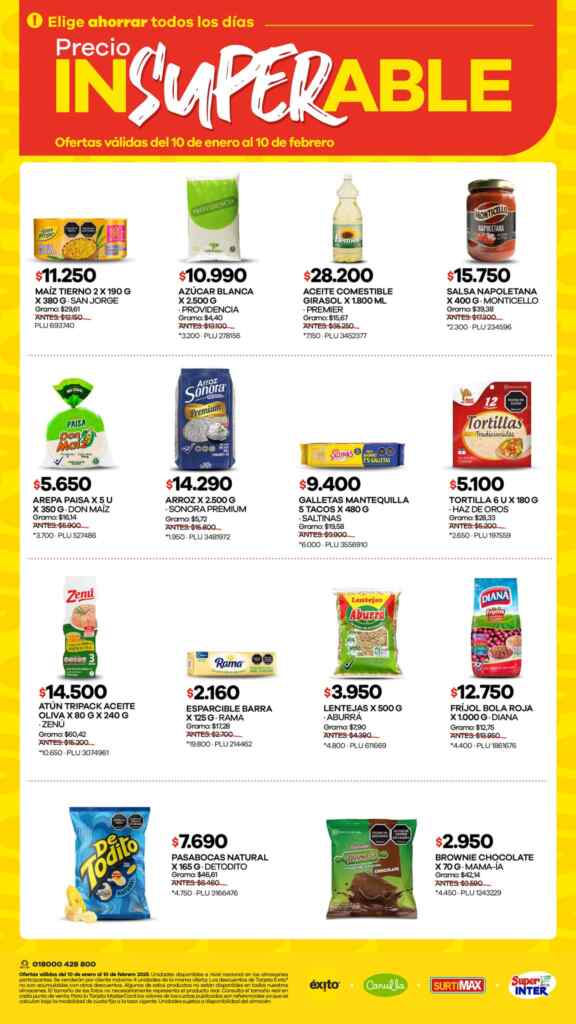 Ofertas Super Inter Precio Insuperable del 10 de enero al 10 de febrero ...
